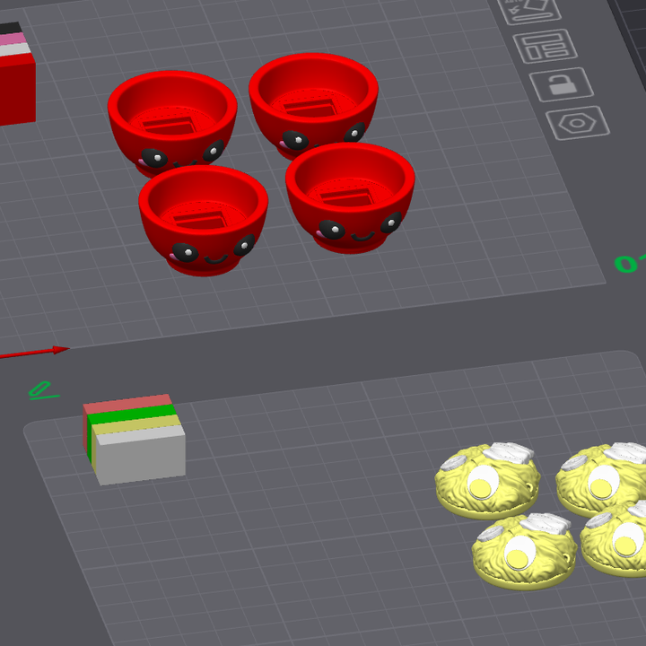 3D Printable Happy Ramen Clicker Fidget and Keychain by Jambaby Designs